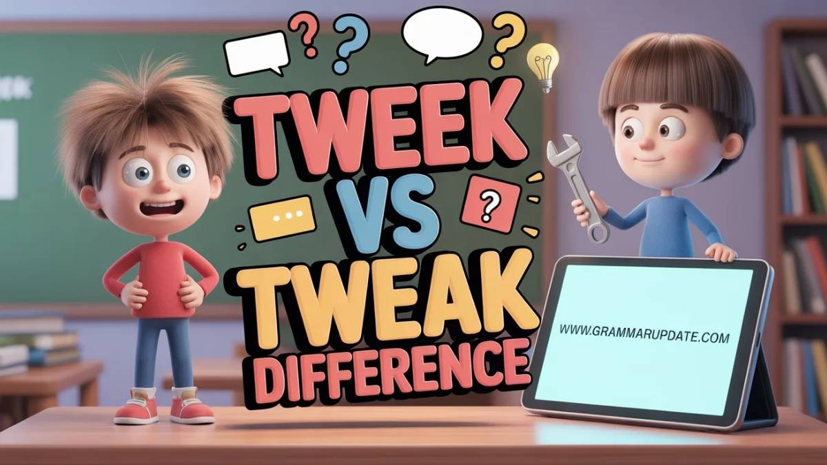 Tweek vs Tweak Difference and Correct Usage - Grammar Update