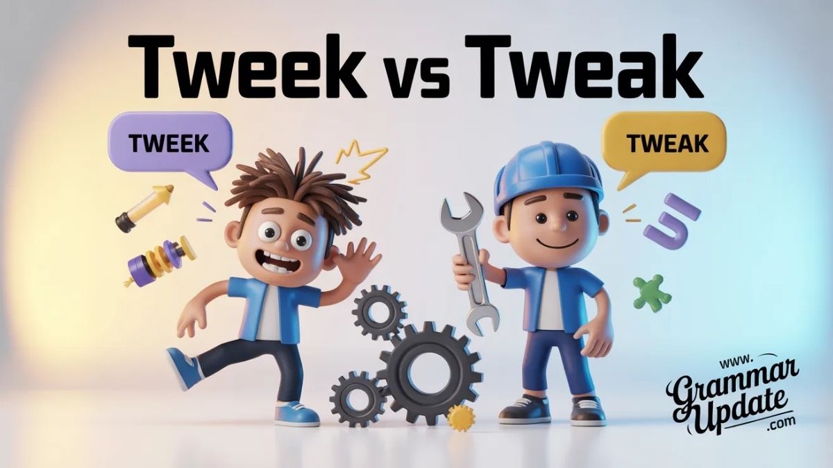Tweek vs Tweak Difference and Correct Usage - Grammar Update