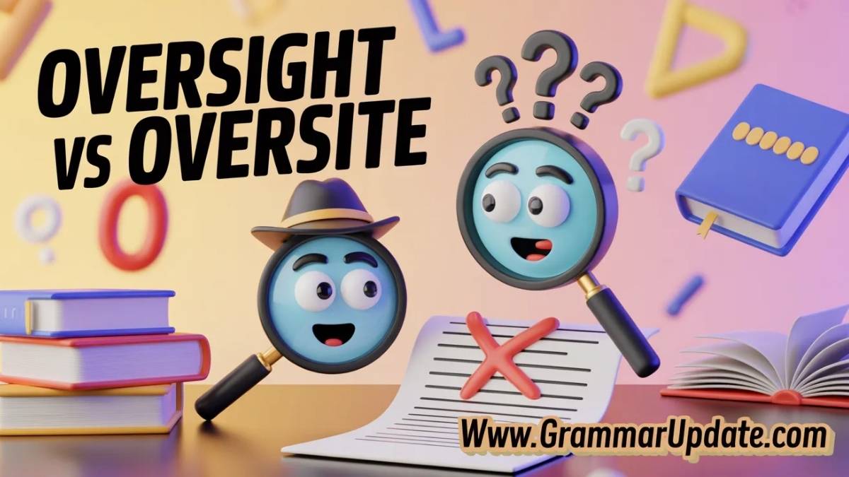 Oversight vs Oversite Differences and Usage - Grammar Update