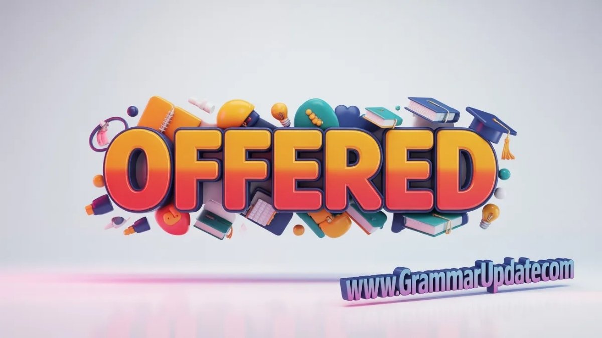 Offered vs Offerred The Complete Guide to Correct Spelling - Grammar Update