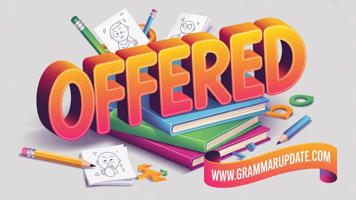 Offered vs Offerred The Complete Guide to Correct Spelling - Grammar Update