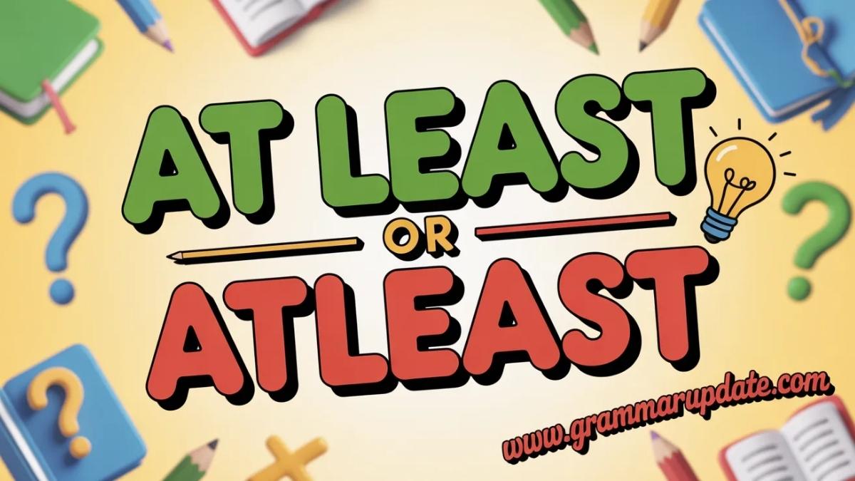 Atleast or At Least? Which One Is Correct? - Grammar Update