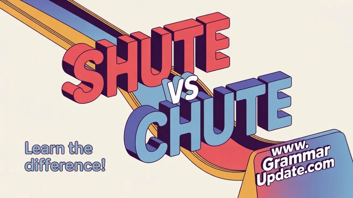 Shute vs Chute Differences and Correct Usage - Grammar Update