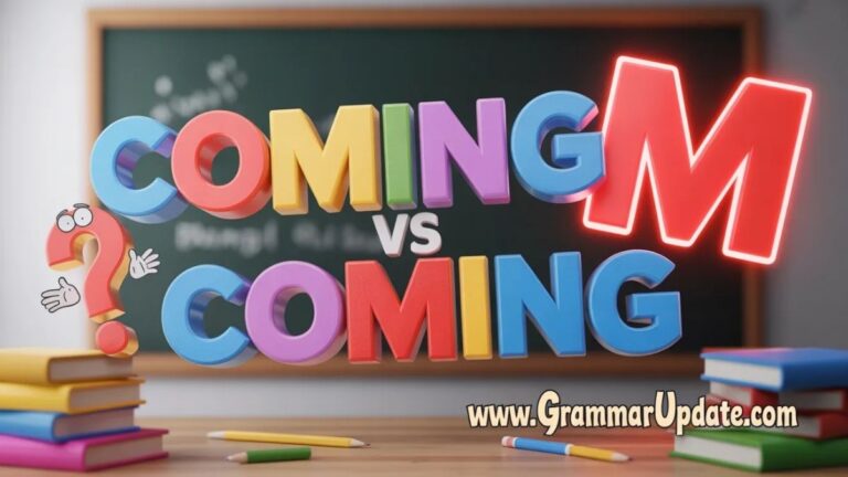 Comming vs Coming Difference and Correct Usage - Grammar Update