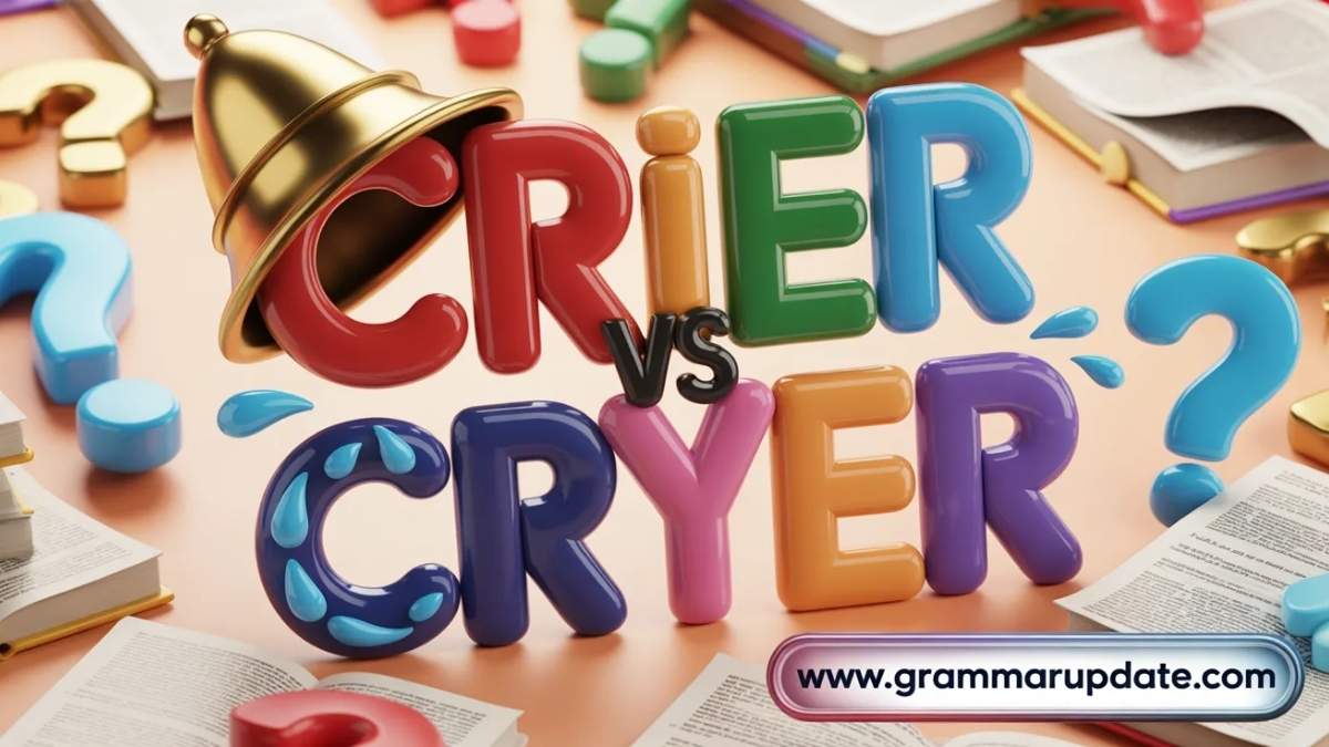 Crier vs Cryer The Correct Usage Explained Clearly - Grammar Update