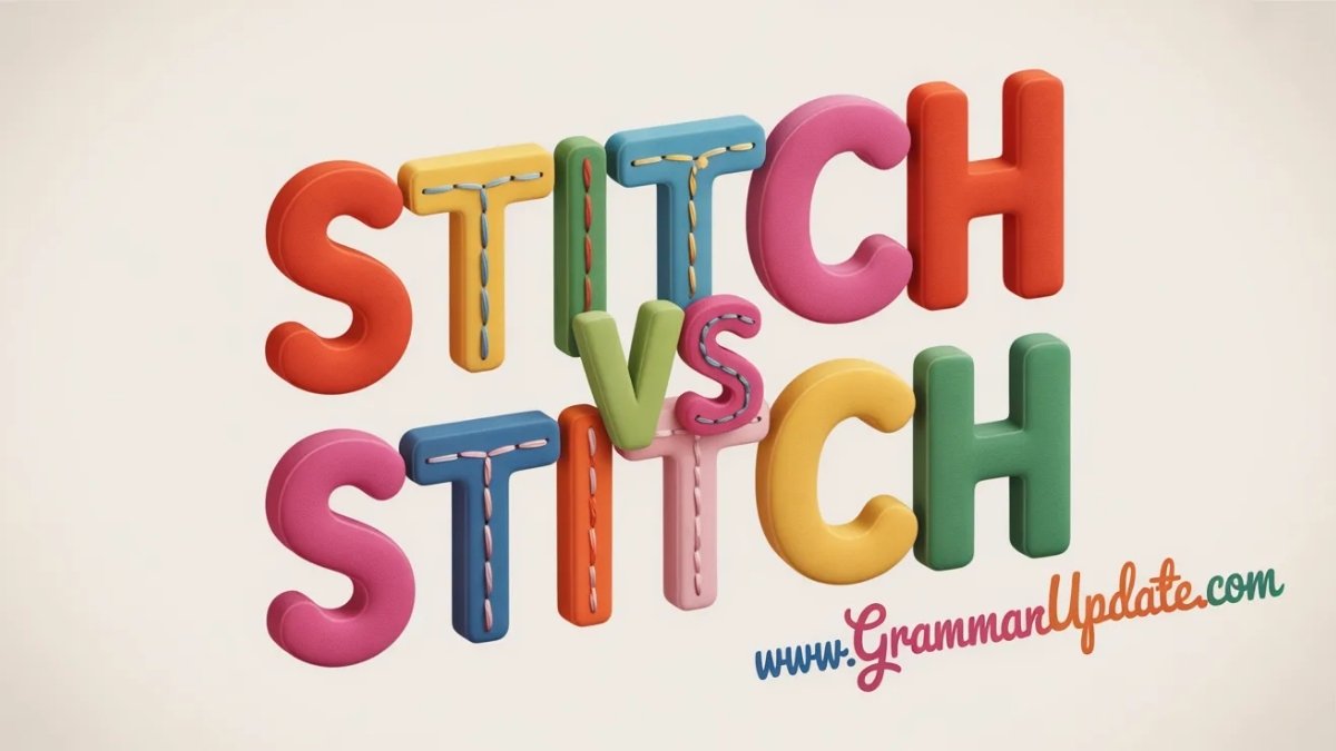 Stich vs Stitch Difference and Usage - Grammar Update