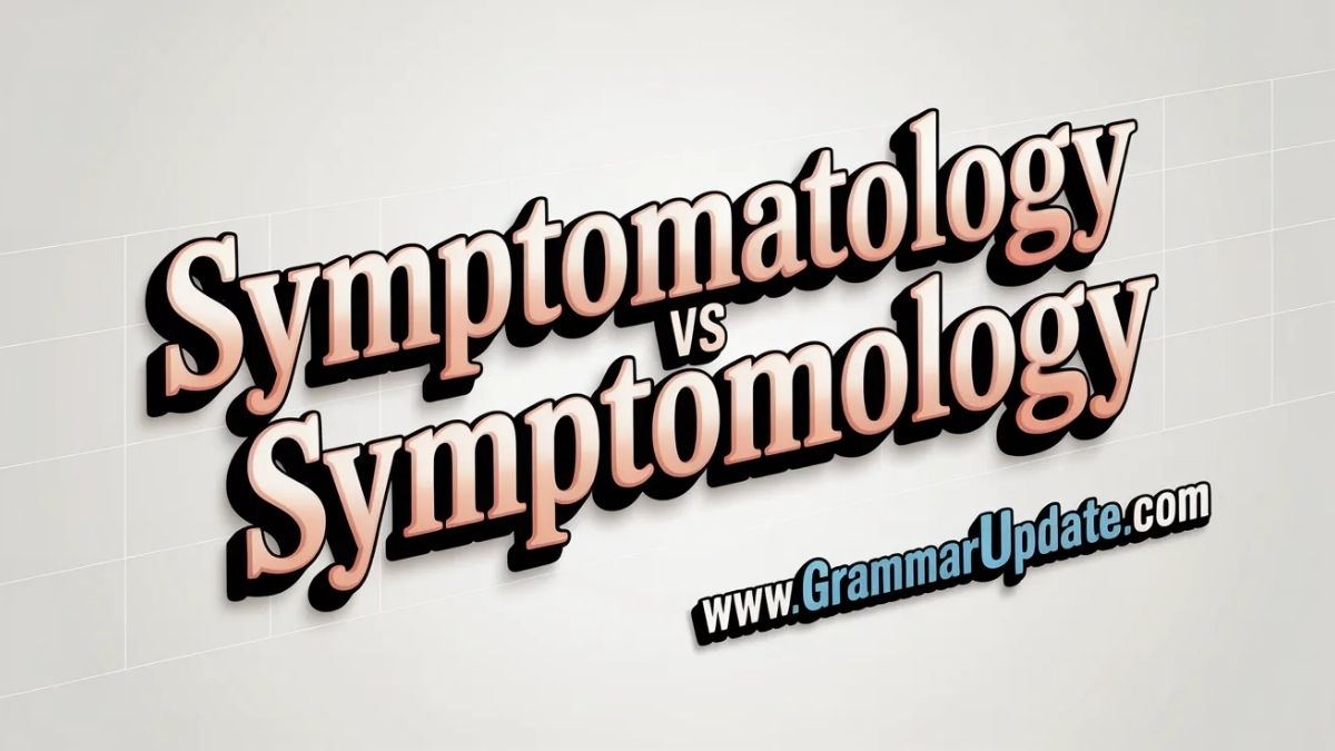 Symptomatology vs Symptomology Differences and Usage - Grammar Update