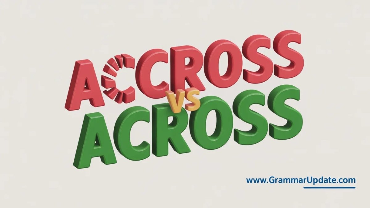 Accross vs Across, Which Is the Correct Spelling? - Grammar Update