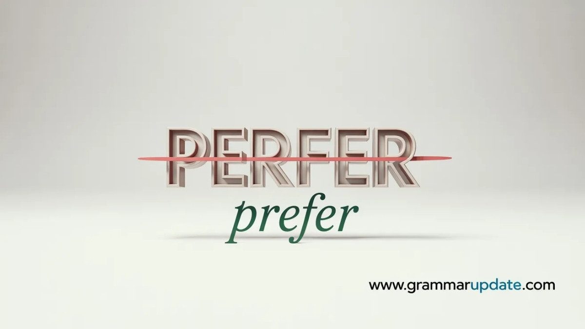 Perfer vs Prefer Usage and Common Mistakes - Grammar Update