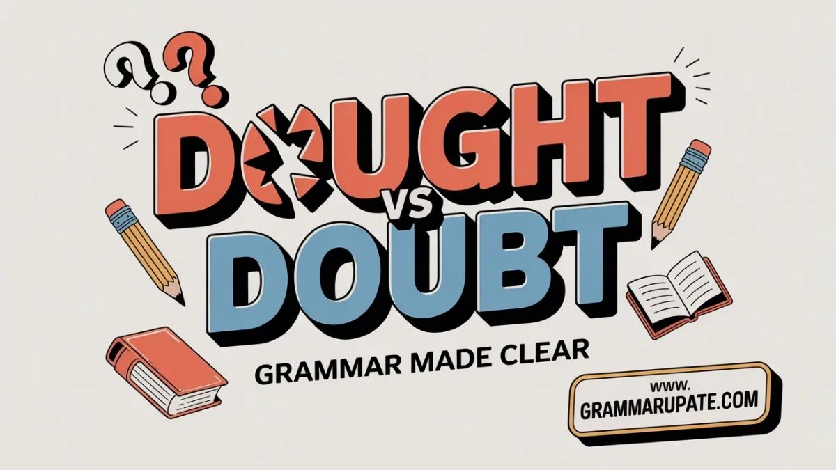 Dought vs Doubt Avoid Common English Mistakes - Grammar Update