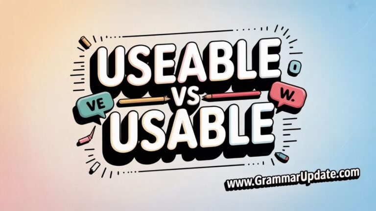 Useable vs Usable Difference and Correct Usage - Grammar Update