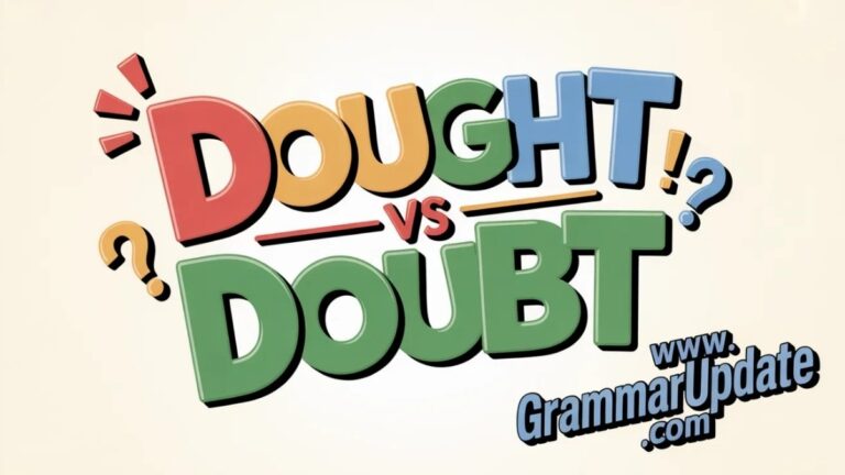Dought vs Doubt Avoid Common English Mistakes - Grammar Update
