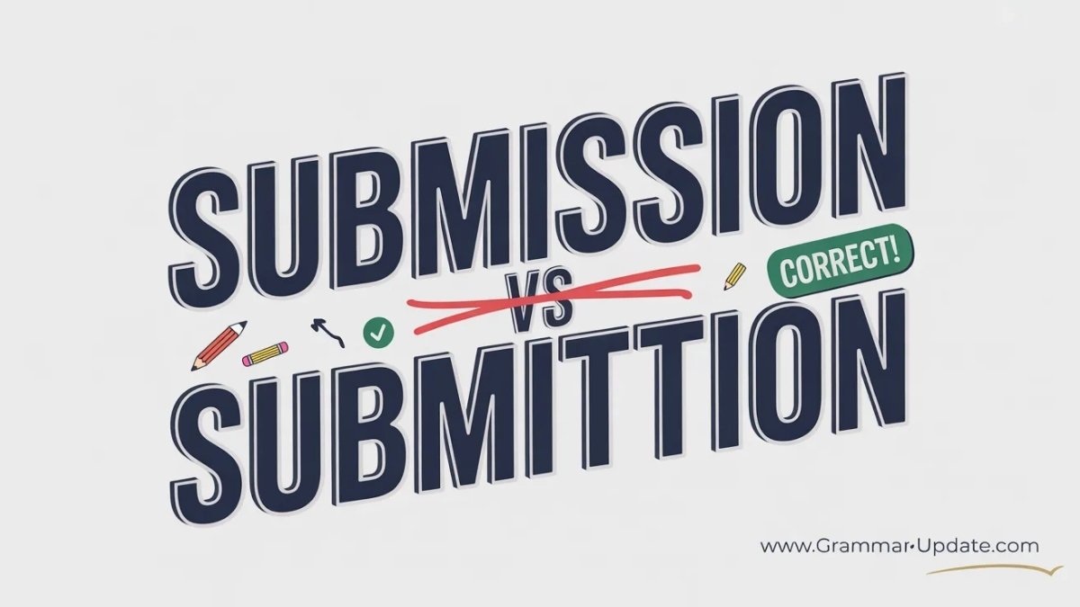 Submission vs Submittion learn the Difference - Grammar Update