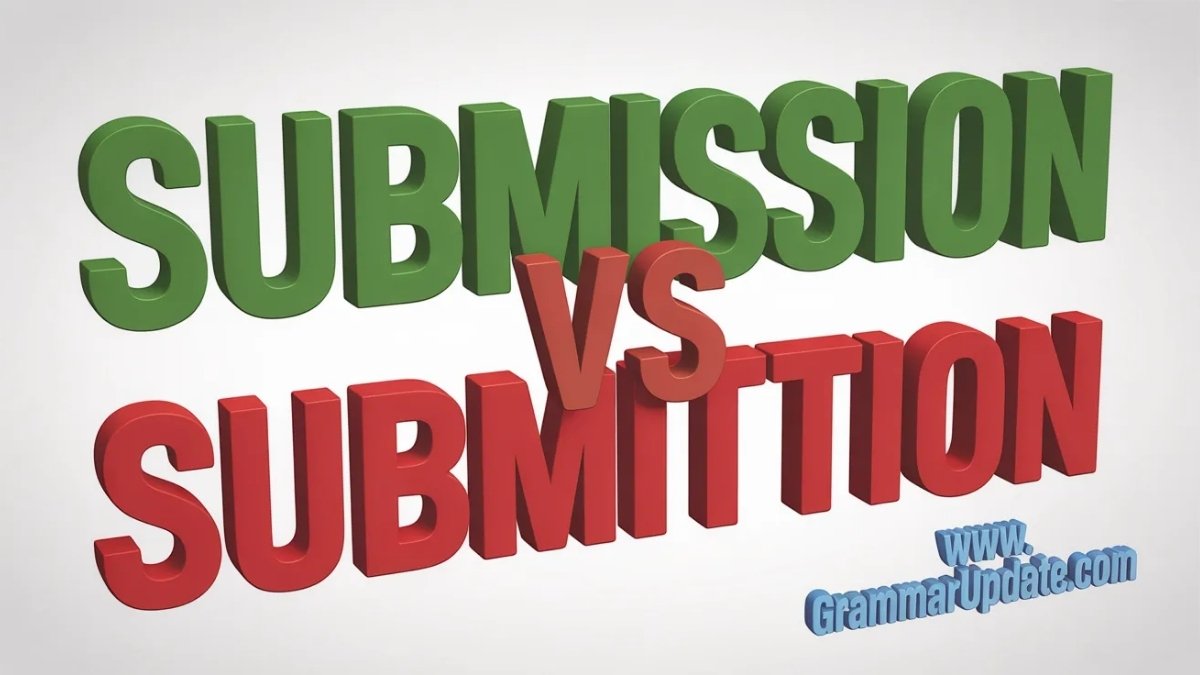 Submission vs Submittion learn the Difference - Grammar Update