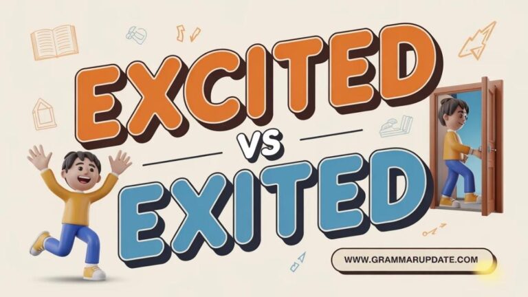 Excited vs Exited learn the Difference and Usage - Grammar Update
