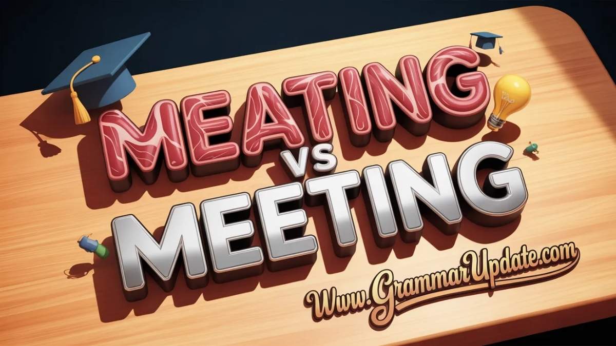 Meating vs Meeting Difference and Usage - Grammar Update