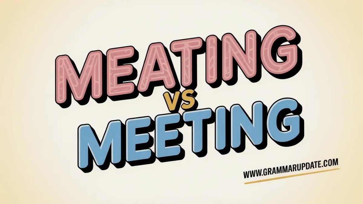 Meating vs Meeting Difference and Usage - Grammar Update