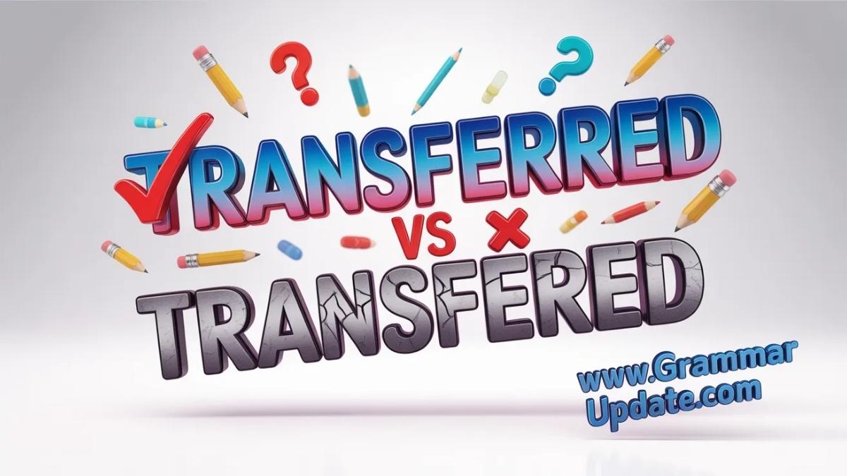 Transferred vs Transfered, Which Is Correct? - Grammar Update