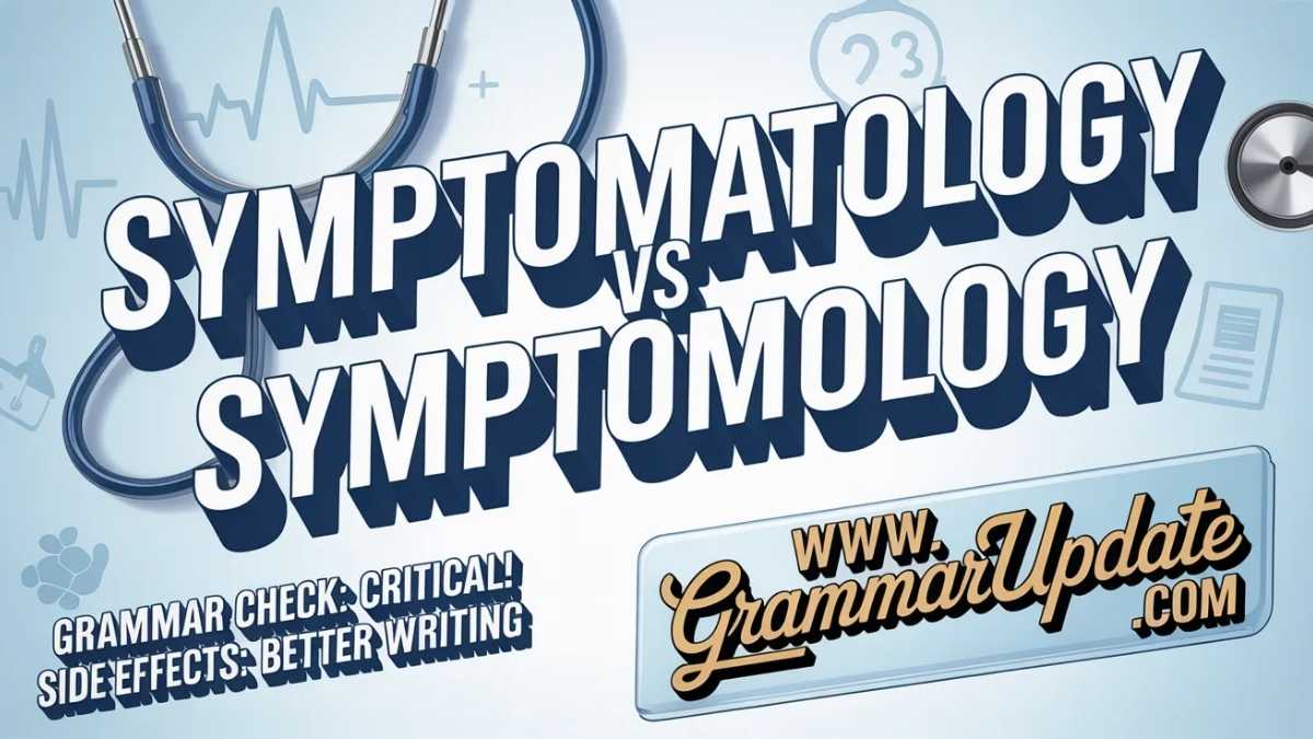 Symptomatology vs Symptomology Differences and Usage - Grammar Update