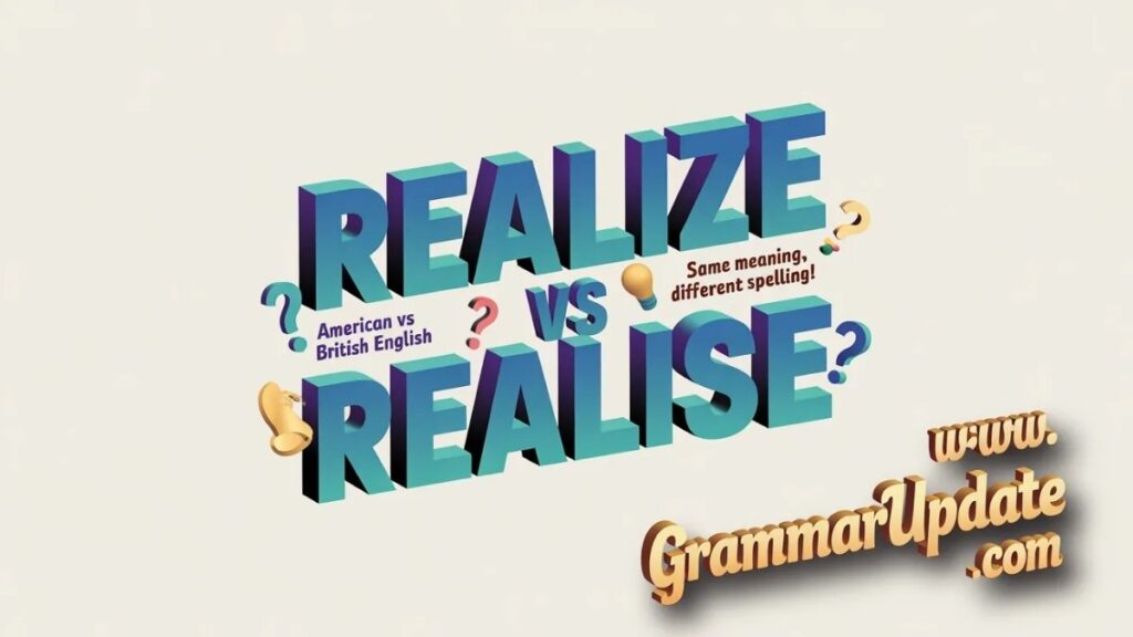 Realize vs Realise Which is Correct and Usage? - Grammar Update