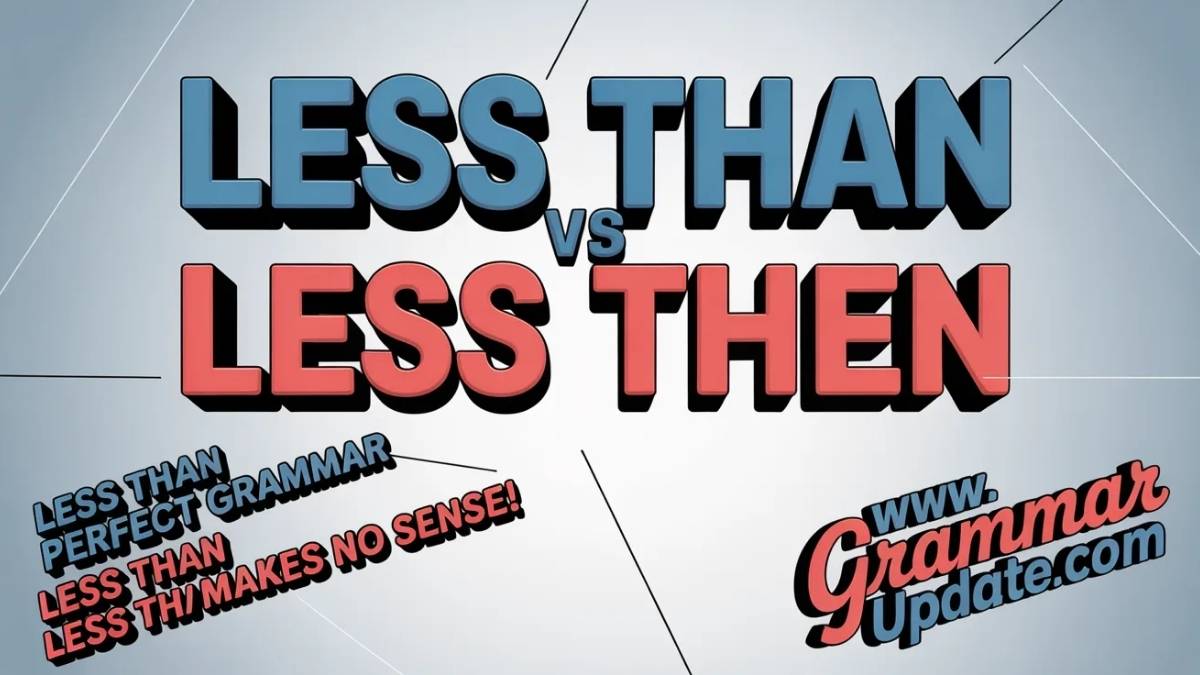 Less Than vs Less Then Difference and Usage with Examples - Grammar Update